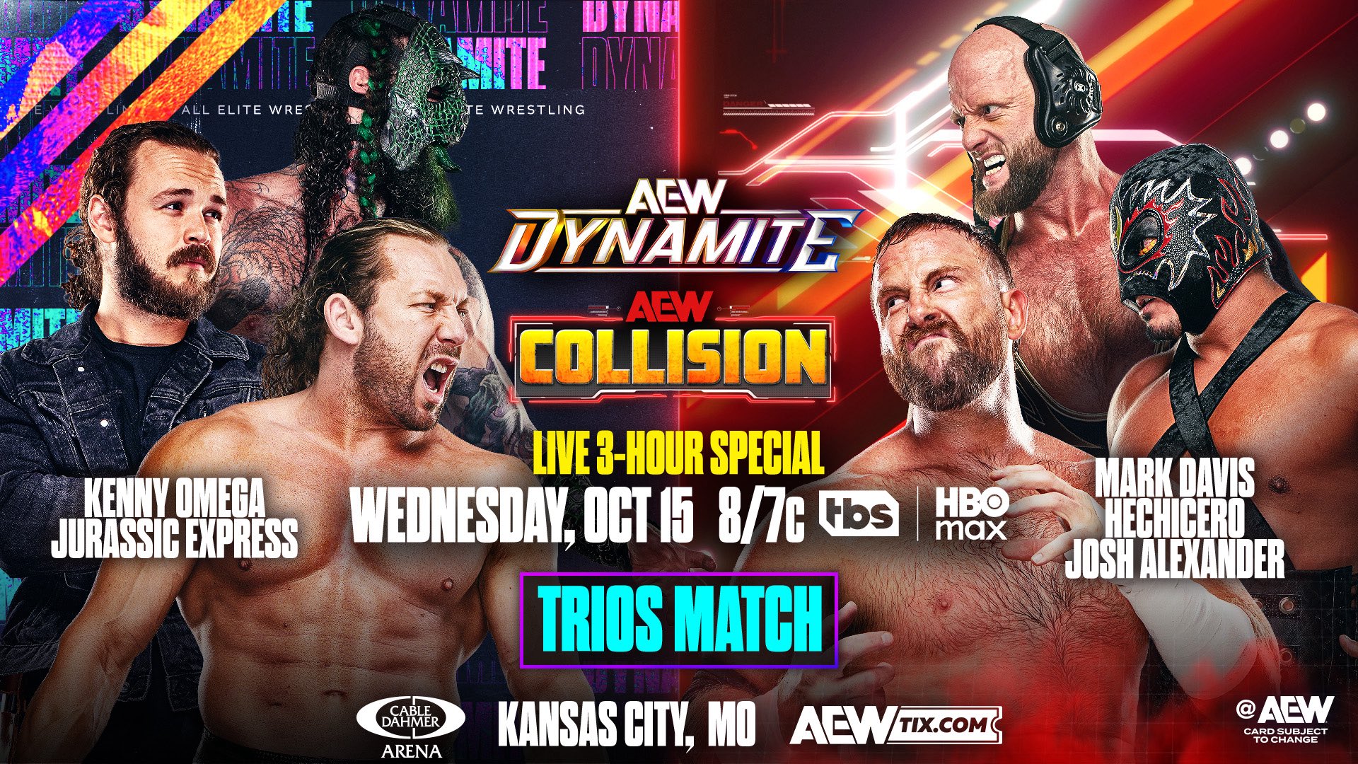 Line-Up Announced For October 15 AEW Dynamite & Collision Supershow - Features of Wrestling